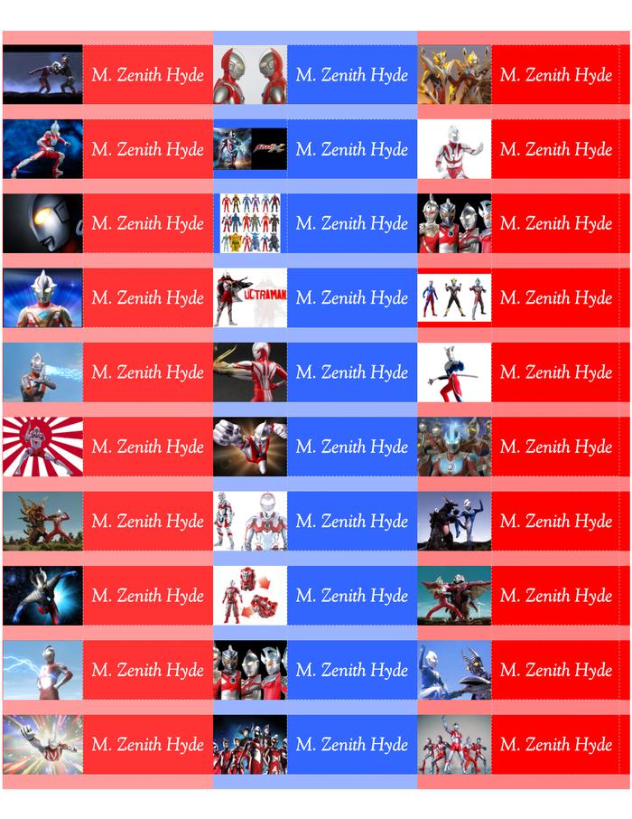 Jual Ultraman - Sticker Label Nama Karakter - Jakarta Utara - Angels ...