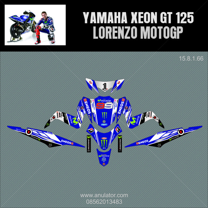 Jual Sticker Striping Motor stiker Yamaha XEON GT 125 EAGLE EYES SPEC B ...