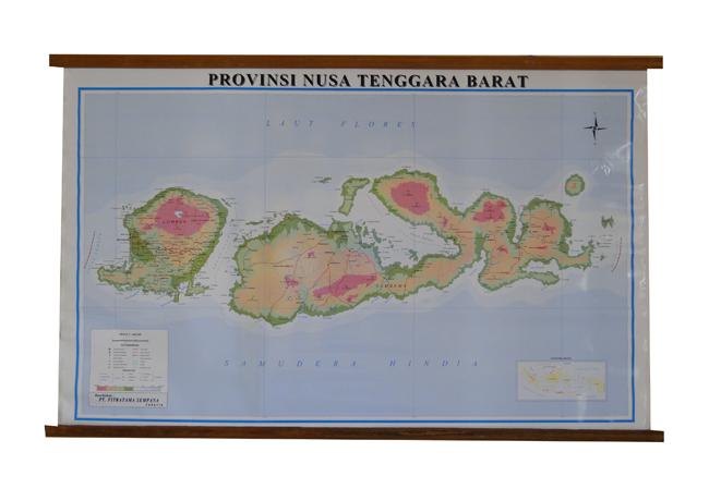 Jual Peta Provinsi Nusa Tenggara Barat (NTB) (Bingkai) - Jakarta ...