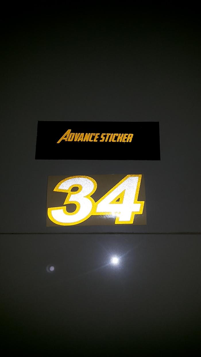 Jual sticker angka 34 - Kab. Sidoarjo - advance sticker | Tokopedia