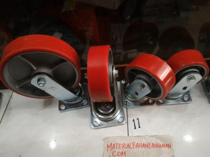 Jual roda 5 inch HIDUP roda polyurethane HEAVY DUTY khusus roda PU ...