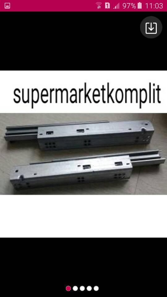 Jual rel laci tandem / tanam tutup pelan 2 / slide drawer tandem ...