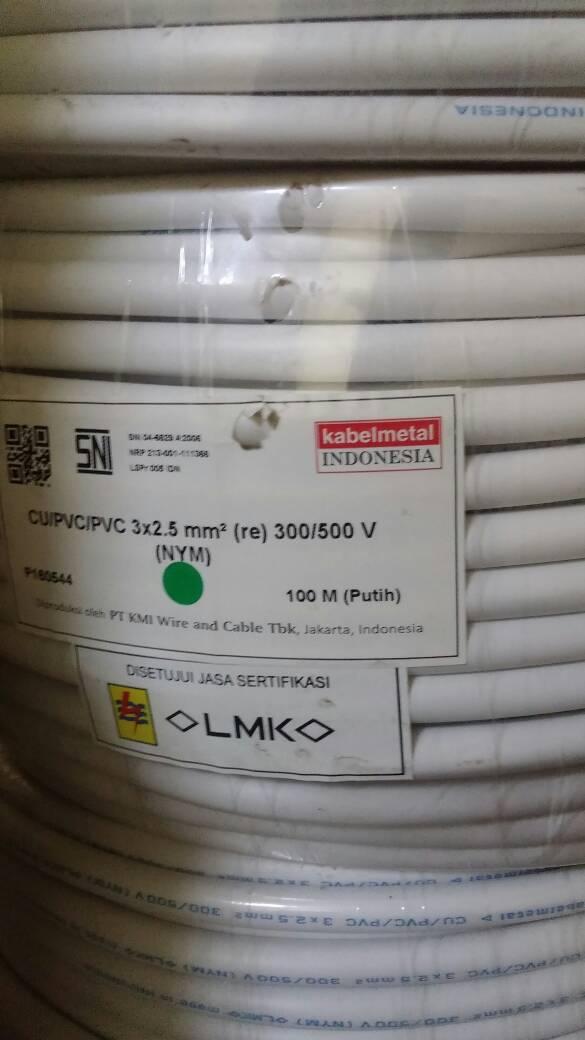Jual Kabel Listrik Tunggal NYM 3x2,5 KABELMETAL/KABELINDO Roll 100m - Jakarta Pusat - Myanta ...