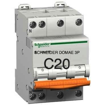SCHNEIDER MCB Breaker, Domae, 3P, 40A, C Curve, 6000A, 51% OFF