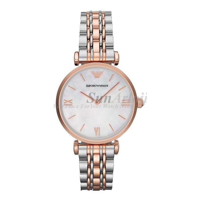 Emporio Armani Two-Hand Rose Gold Stainless Steel Watch, 59% OFF