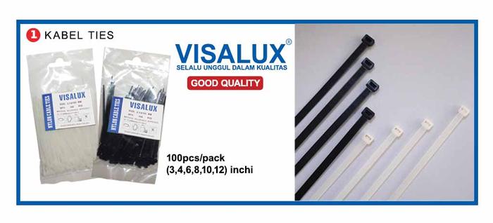 Jual Pengikat kabel | Kabel ties Visalux 30cm (300mm x 3.6mm) - Kota ...