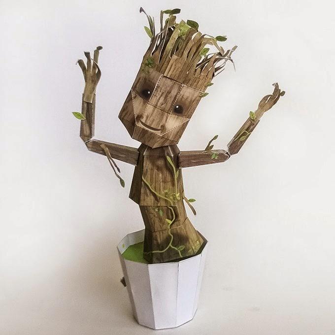 Jual DIY Papercraft Miniature Action Figure Groot - Jakarta Timur ...