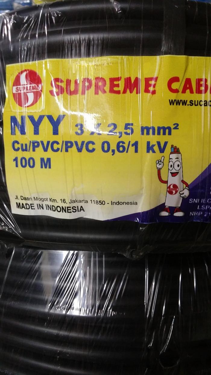 Jual Kabel Listrik Tunggal NYY 3x2,5mm SUPREME 100m - Jakarta Pusat - Myanta Sukses Elektrik ...