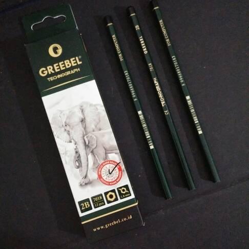 Jual ATK0118GB Pensil 2B greebel 7018 Hexagonal pencil grebel gribel sd ...