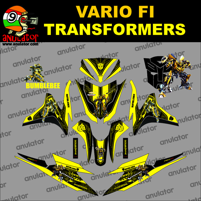 Jual Sticker striping motor stiker Honda Vario FI Transformers Spec B ...
