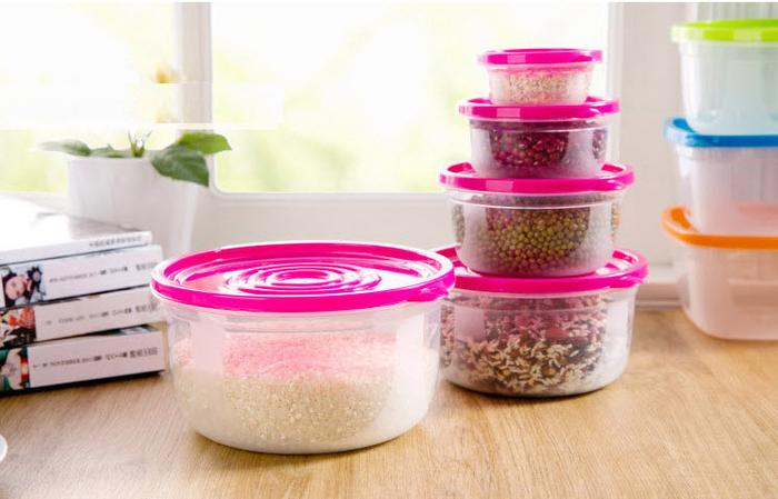Jual SB049 5Pcs ROUND Food Storage Container Kotak Makanan Crisper ...