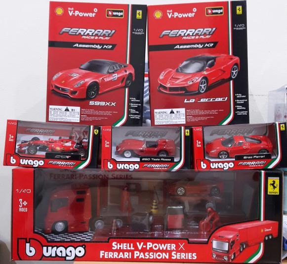 Promo Burago Shell Ferrari Passion Series Complete Set (Limited Edition ...