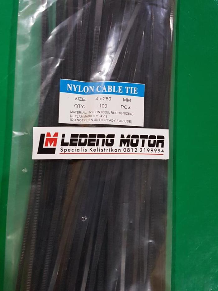 Jual 25cm Tali Ripet Kabel Ties Nylon Cable Tie 4x250mm Isi 100pc ...