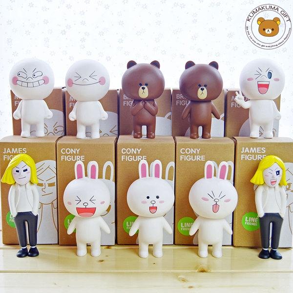 Jual Boneka Figure Line Friends Couple Brown Cony Moon Miniature ready ...