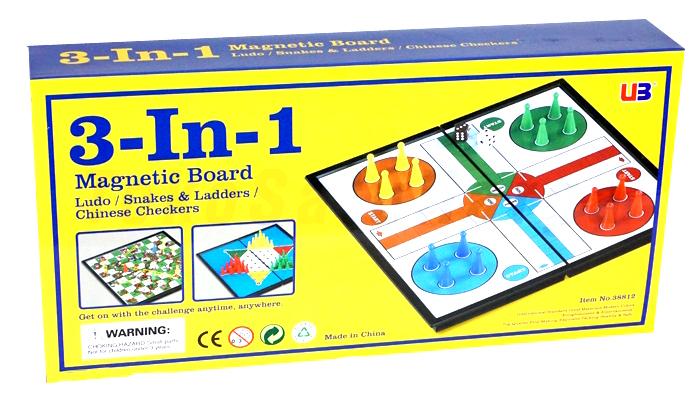 Jual Magnetic Board Game 3 In 1 Ludo, Halma, Ular Tangga Murah Di ...