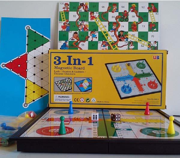 Jual Magnetic Board Game 3 In 1 Ludo, Halma, Ular Tangga Murah Di ...