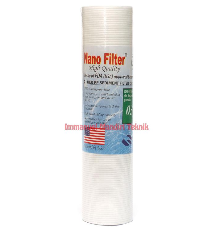 Jual Cartridge Water Filter / Cartridge Filter Air Nano 10" 3 Micron ...