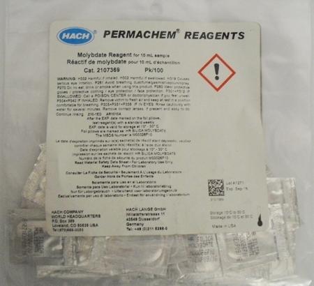 Jual HACH 2107369, Molybdate Reagent for HR Silica, 10 mL, pk/100 ...