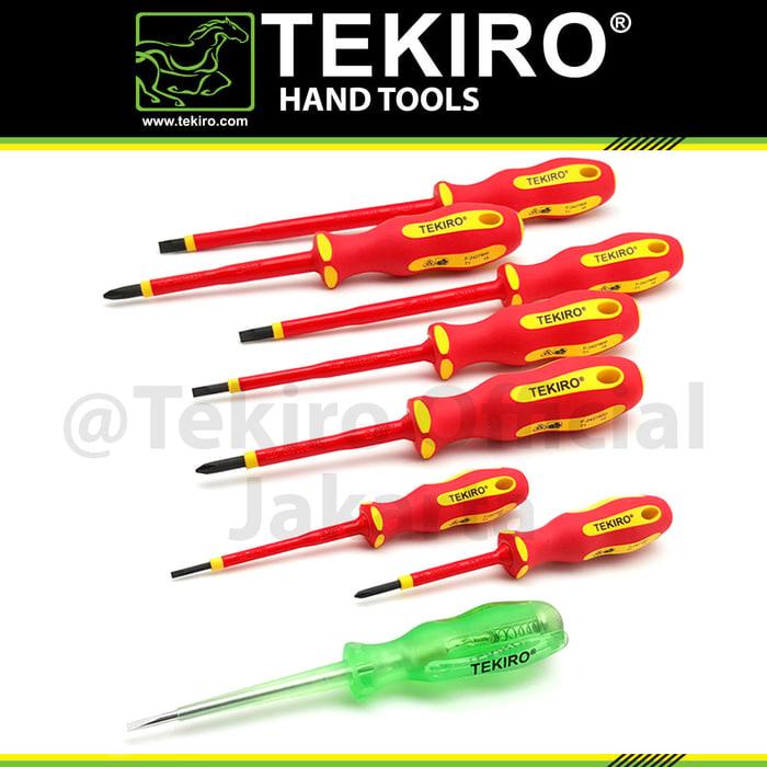 Jual Obeng Listrik Set 8 Pcs TEKIRO Original - Obeng Instalasi Listrik ...