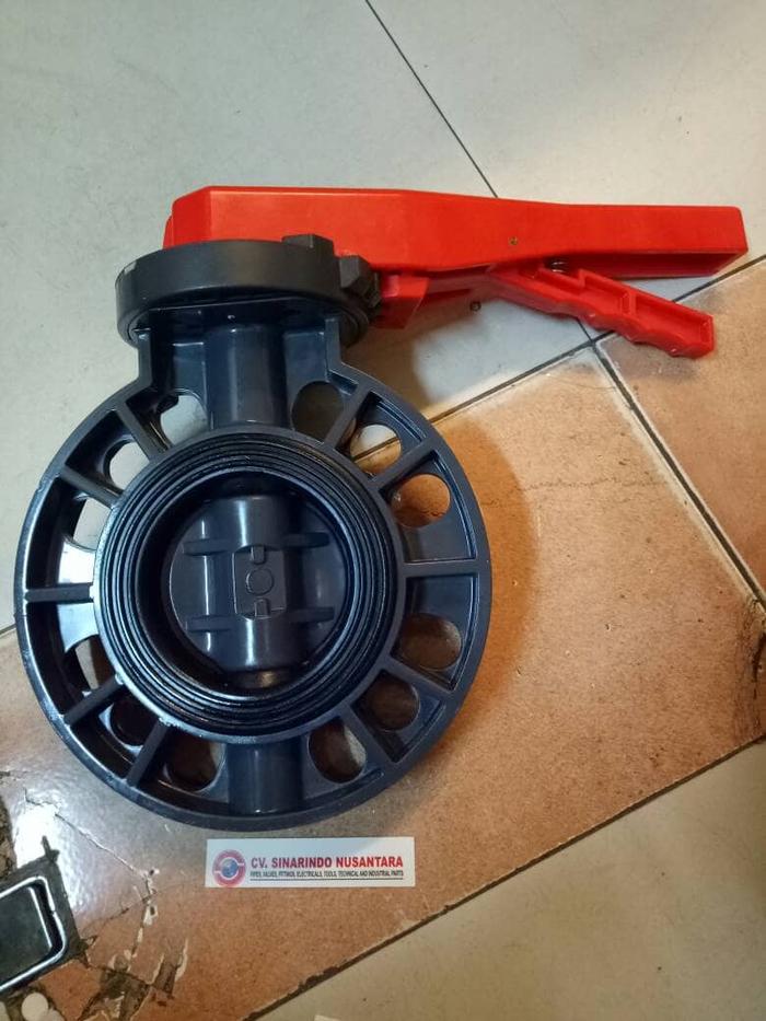 Jual Butterfly valve PVC 4" inch dn 100 PN 10 Flange - Jakarta Barat - SINARINDO ONLINE | Tokopedia