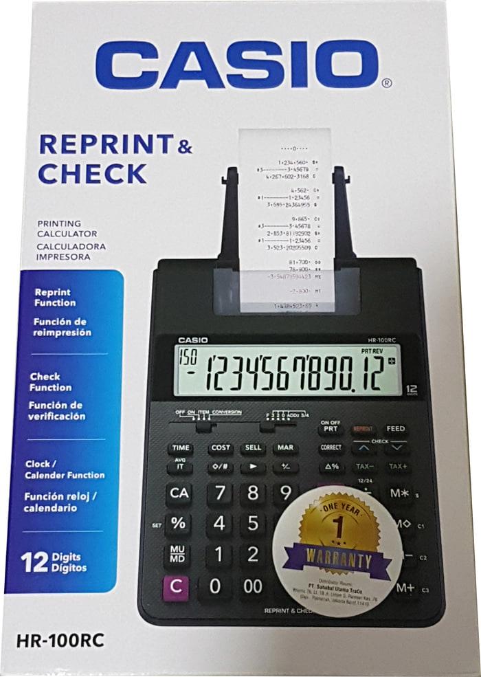 Jual CASIO CALCULATOR PRINTER PRINTING HR 100RC \ HR100RC \ HR 100 RC ...
