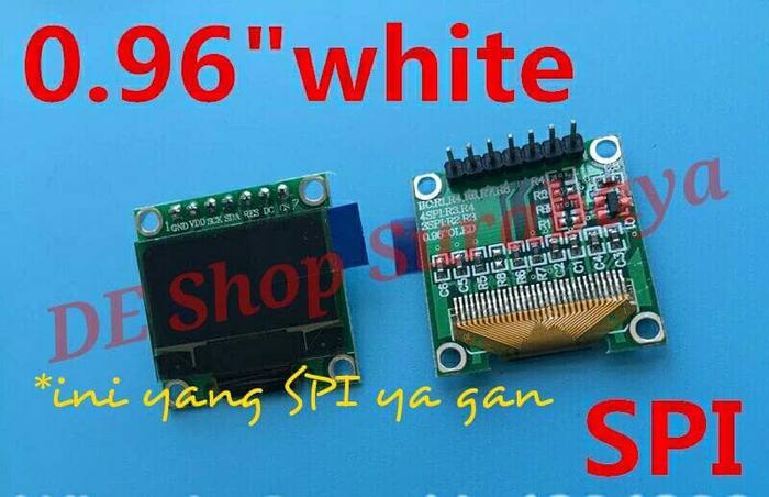 Jual Modul OLED 0.96" warna PUTIH SPI Arduino display oled - Kota ...