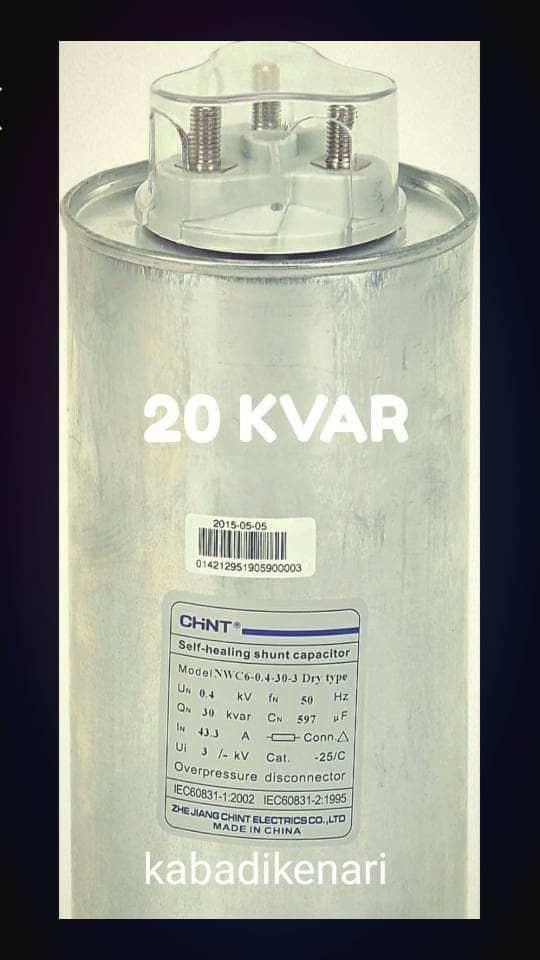 Jual KAPASITOR BANK 20 KVAR CHINT NWC6 450V 87 X 290 CAPASITOR PANEL BOX - Jakarta Pusat ...