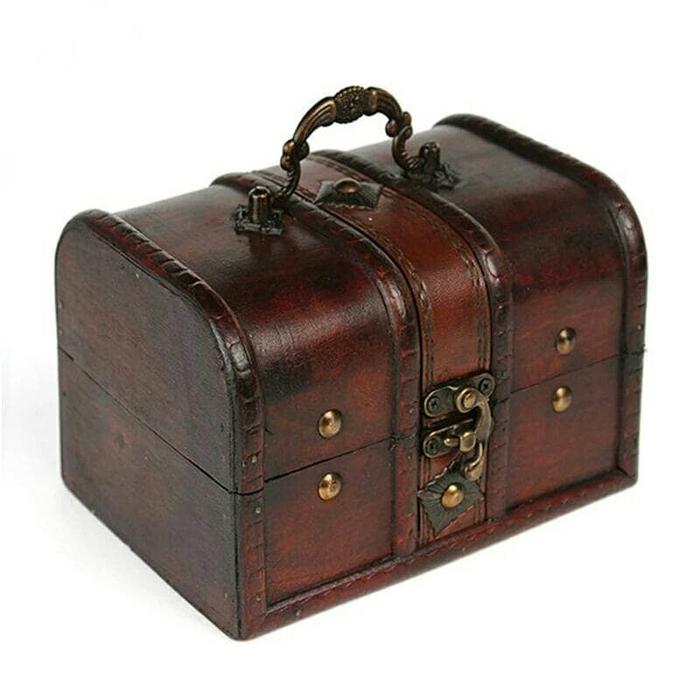 Jual Wooden Pirate Storage Box Vintage Treasure Chest - Jakarta Pusat ...