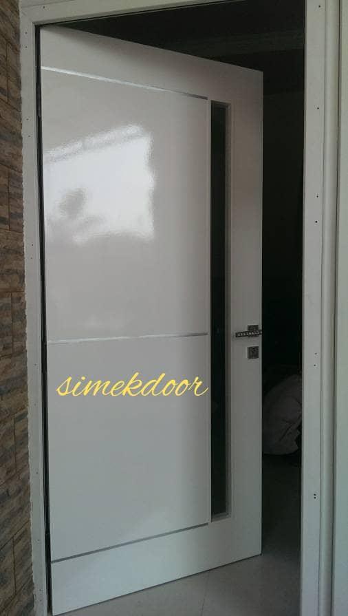 Jual Pintu Solid Wood (Flat Type w/ glass and Aluminium Inlay ...