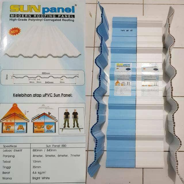Jual Sun Panel Atap uPvc SunPanel 88 tebal 10mm Semi Transparan panjang ...