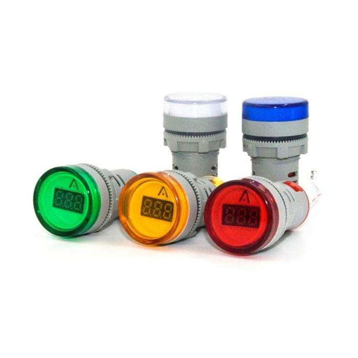 Jual DIGITAL AMPERMETER AC 220V 22MM LAMPU PILOT PANEL LISTRIK ...