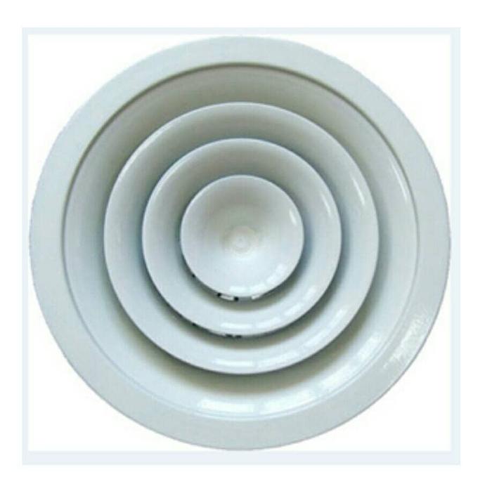 Jual Round Diffuser Bulat AC Plafon Putih Coating Diameter 40 cm+Damper ...