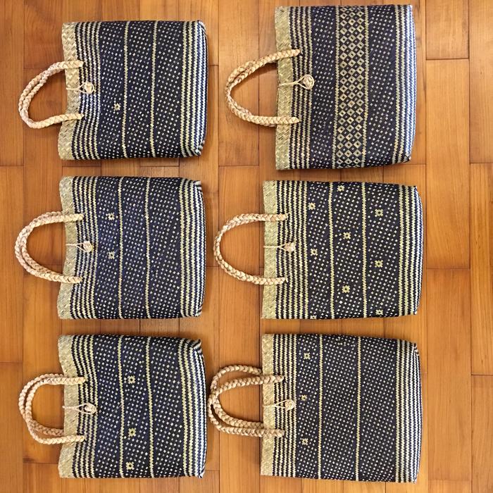 Promo Tas Purun Motif, Tas Anyaman Rotan Borneo Motif Dayak, Anjat ...