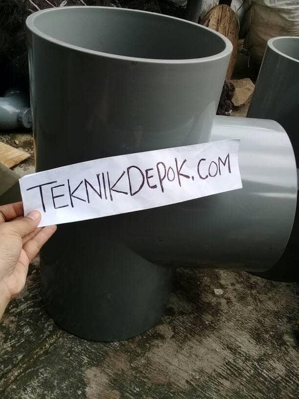 Jual tee pvc d 10 x 8 inch T sambungan pipa air sambungan pipa aer ...