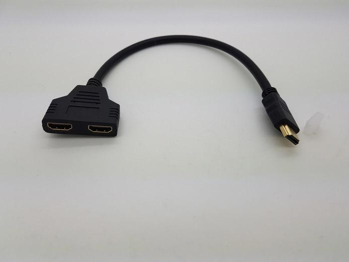 Jual HDMI Splitter kabel Adapter Y 30 cm kabel spliter - pembagi - Kota ...