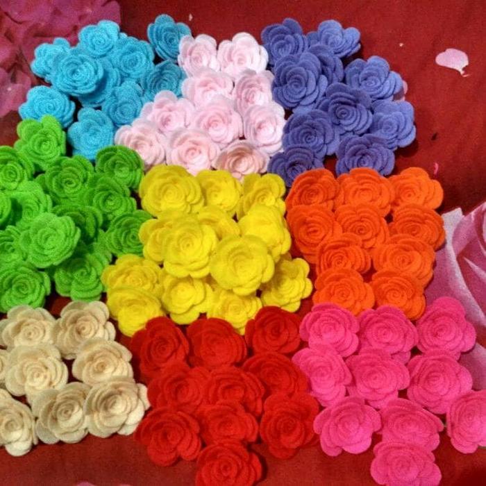 Cara Membuat Bunga Mawar Dari Kain Flanel Untuk Flower Crown | Best ...