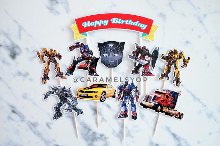 Jual Transformers Cake Topper Set / hiasan kue robot transformer - Kab ...