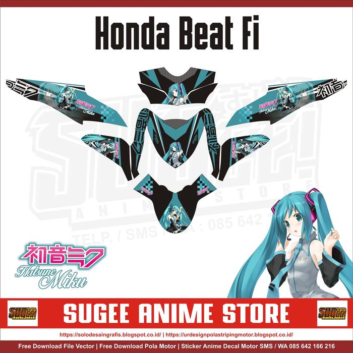 Jual Sticker Anime Decal Motor Honda Beat Fi Miku - Kota Surakarta ...