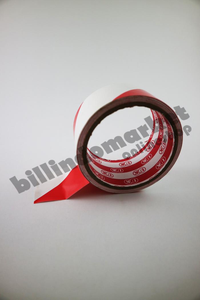 Jual Lakban Line Tape / Floor Marking / Barier Safety Merah Putih ...