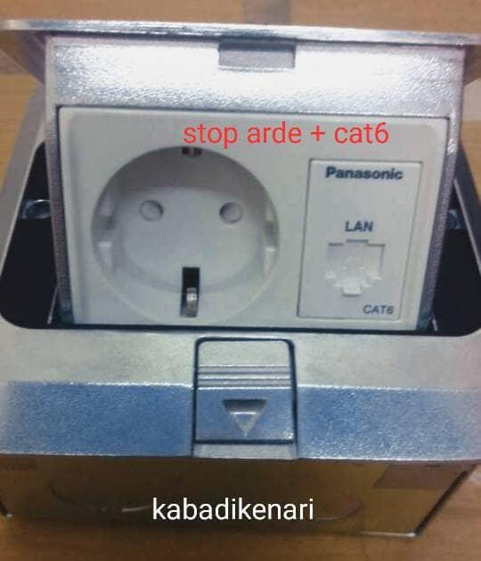 Jual STOP KONTAK LANTAI ARDE + CAT6 PANASONIC / SOCKET TANAM MEJA ...