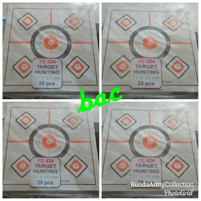 Jual Kertas Sasaran Target Sasaran Tembak Kertas Ukuran 17x17Cm Warna ...