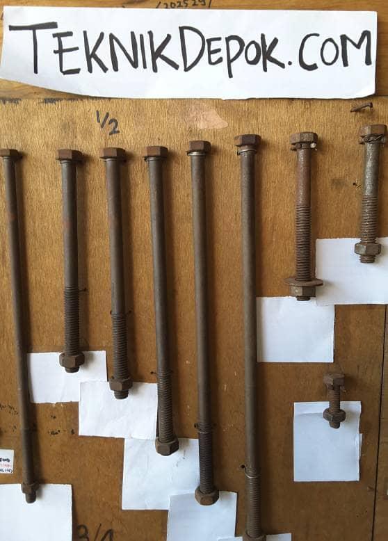 Jual baut 1/2 inch x 12 inch baut hitam 1/2 inch x 12 inch baut besi ...