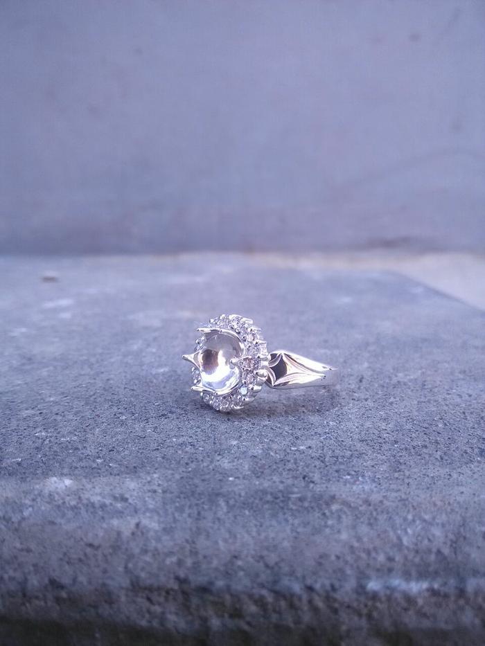 Jual emban cincin perak handmade for lady full sircone model cakar ...