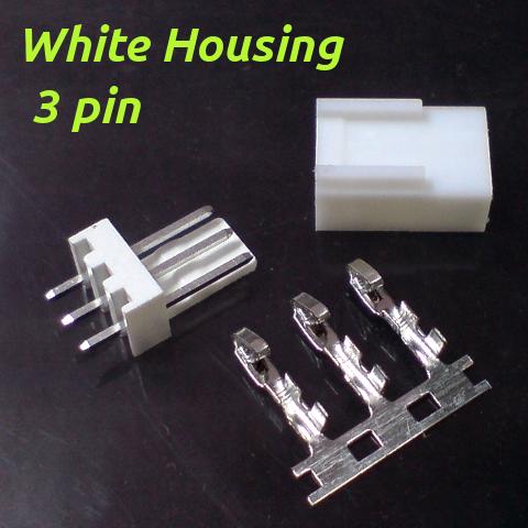 Jual 3P 3 pin header White Housing Male Female Connector PCB 180 ...
