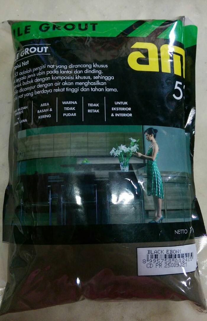 Jual AM 53 HITAM TILE GROUT / SEMEN KERAMIK PENGISI NAT BLACK EBONY ...