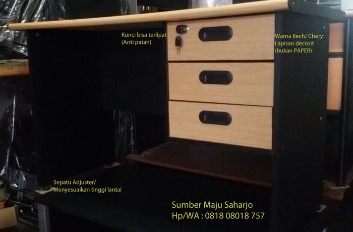 Jual Meja Kantor Meja Kerja Meja 1/2 Biro SMS-EDGING Meja Laci 3 ...