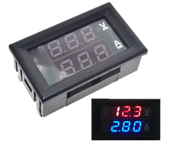Jual Dual Combo Voltmeter Ammeter Amperemeter Digital DC 0-100V 10A - Kota Bandung - Daya ...