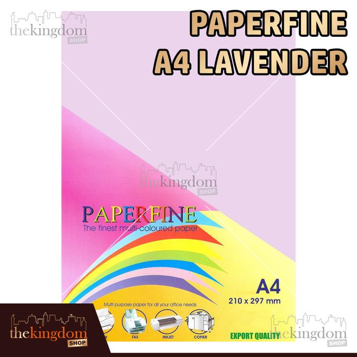 Jual Paperfine Kertas HVS Warna A4 Lavender Purple Ungu Muda 25 Lembar Kode Warna 185 - Jakarta ...