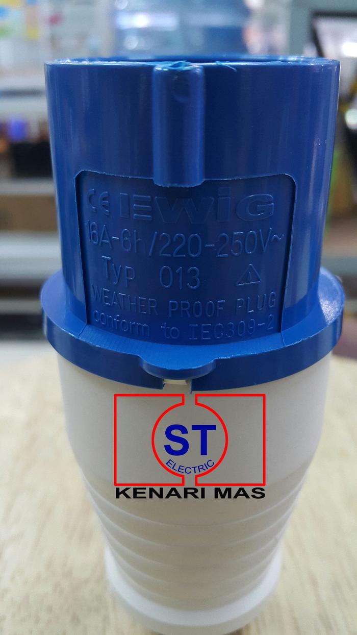 Jual Plug Mounting / Male / Steker Industrial untuk 1 Phase 3 pin 16 ...