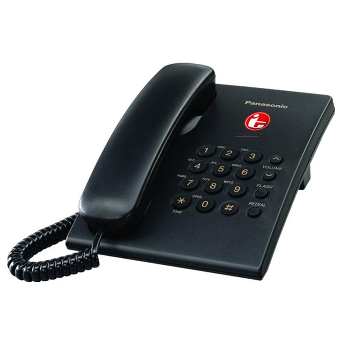 Jual Telepon Meja Kantor / Telpon Kabel Rumah Panasonic KX-TS505 - Hitam - Jakarta Barat - King ...